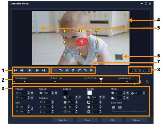 Customizing motion
